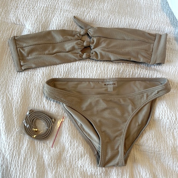 PQ Swim | Swim | Pq Shimmer Bandeau Bikini Size Sm | Poshmark